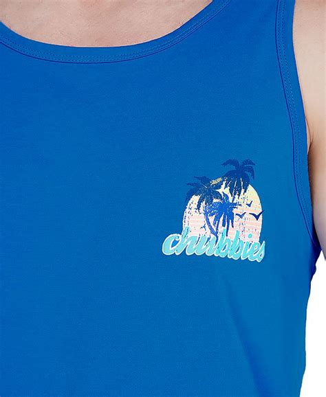 Chubbies Mens The Giant Wave Logo Graphic Tank Macys