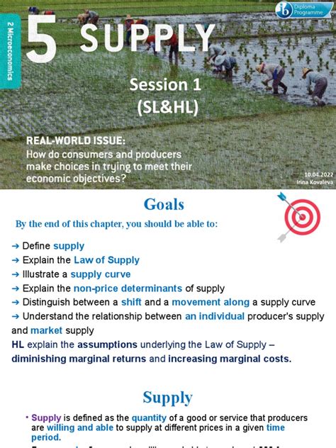 Unit 5 Supply Lecture 1 Sl Pdf Supply Economics Supply And