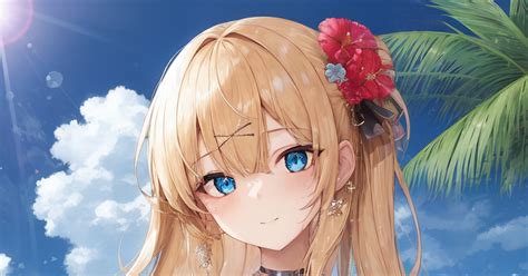 Aiart Swimsuit Ai Generated Illustration ピンクの浮き輪 Pixiv