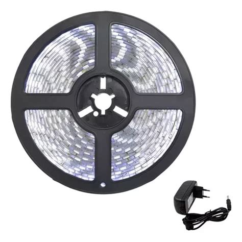 Fita Super Led Rolo 5m 3528 Branco Frio Dupla Face Fonte MercadoLivre