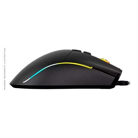 Mouse Gamer Pcyes Valus Rgb Usb 12400dpi Preto Pmgvlbv