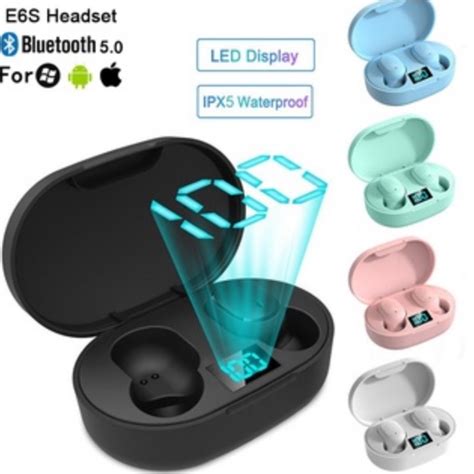 Fone De Ouvido E6s Sem Fio Tws Bluetooth 5 0 Com Tela Led Shopee Brasil