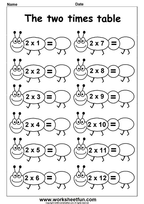 Free Printable Multiplication Worksheets 2s Multiplication Worksheets