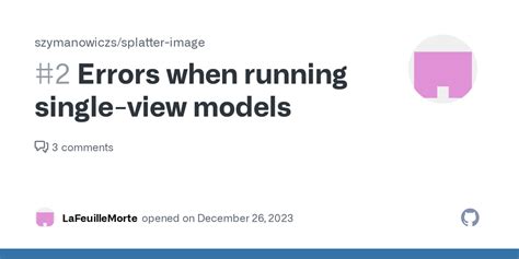 errors when running single view models · issue 2 · szymanowiczs