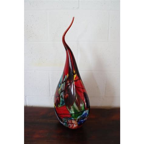 Abstract Art Glass Sculpture Chairish