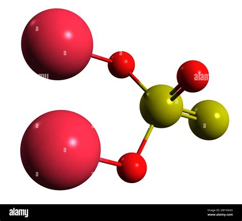 3D Image Of Sodium Thiosulfate Skeletal Formula Molecular Chemical