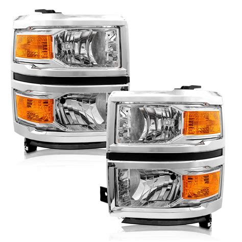 AXLAHA Headlights Assembly For 2014 2015 Chevy Silverado 1500 Pickup
