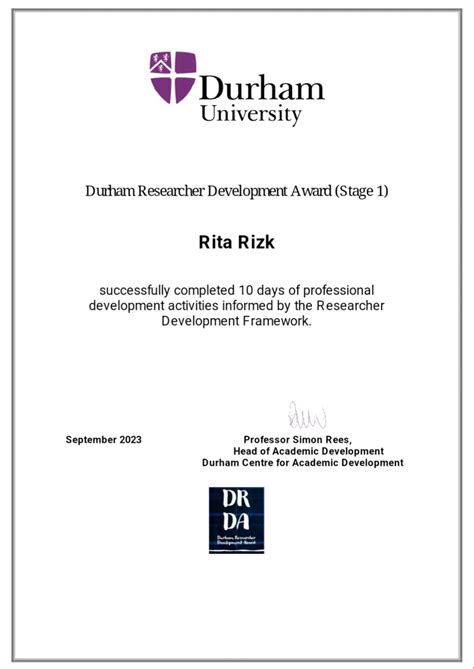World Durham College Department School Rita Rizk Phd Candidate