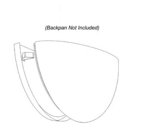 Half Moon Design Light Diffuser White 1125 Wide 4 Deep