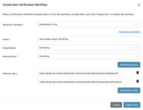 Creating A New Verification Workflow