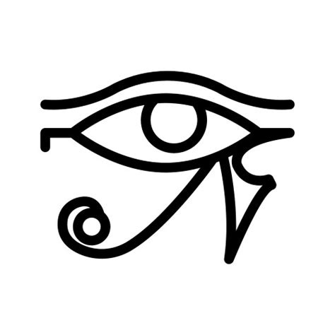 Eye Of Horus Egypt Deity Icon Linear Logo Mark Vector Image