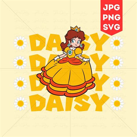 Princess Daisy Svg Png Super Mario Princess Png Super Mario Svg