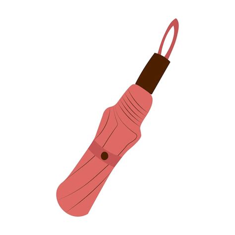 Illustration Vectorielle Dun Parapluie Plié Fermé Dans Un Style Plat