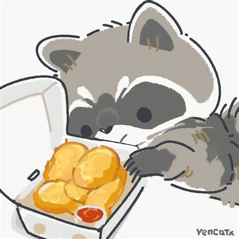Yen Yencatx Twitter Raccoon Drawing Cute Raccoon Raccoon Art