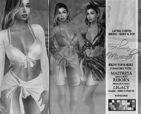 Second Life Marketplace Demo Almamiranda Lavish Curves Bikini Set