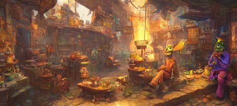 A Beautiful Painting Of A Psychonauts Merchant By Stable Diffusion
