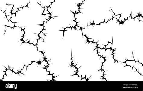 Background With Cracks On The Surface Structure Of Black And White