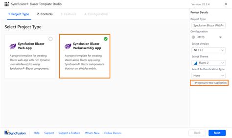 Template Studio In Blazor Syncfusion