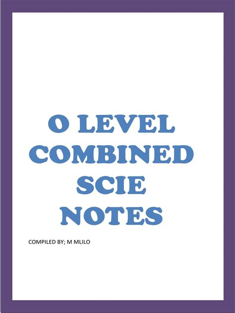 Combined Science Notes 1 Pdf Ruminant Digestion