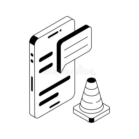 Ready To Use Isometric Outline Icon Denoting Labour Day Message Stock Vector Illustration Of