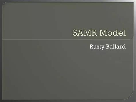 Ppt Samr Model Powerpoint Presentation Free Download Id 6278566