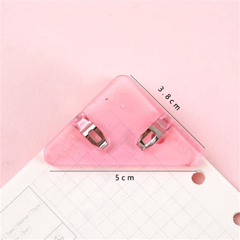 Jual Paper Clip Segitiga Warna Warni Klip Sudut Penjepit Buku Akrilik