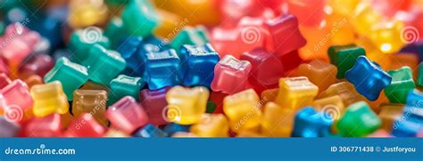 Colorful Plastic Polymer Pellets Close Up Generative Ai Royalty Free