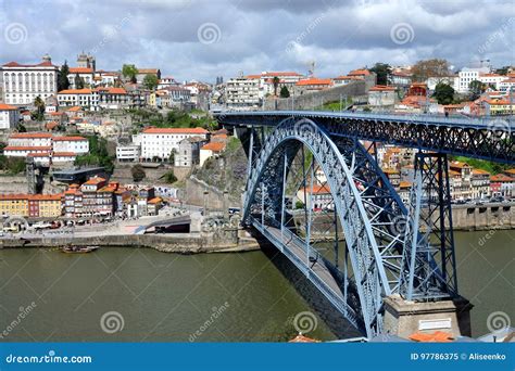 Ponte Dom Luis Bridge In Porto Portugal Stock Image Image Of