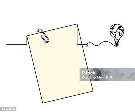 Kertas Warna Abstrak Dengan Klip Kertas Dan Bola Lampu Sebagai Gambar