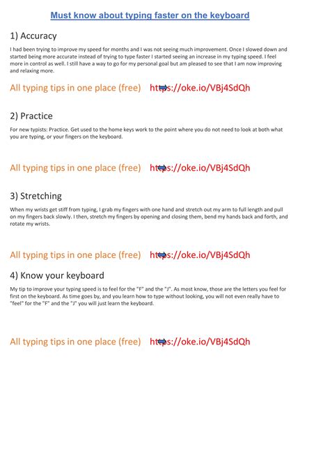 Must Know About Typing Faster On The Keyboard PDF