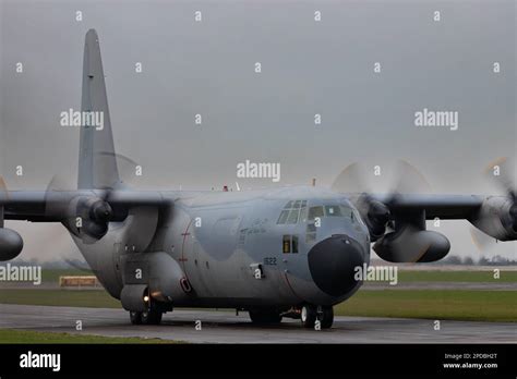 Royal Saudi Air Force Hercules Taxiing At Raf Waddington During