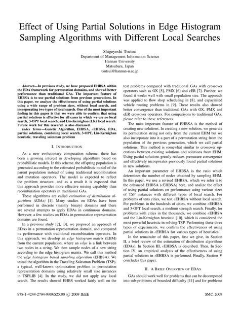 pdf effect of using partial solutions in edge histogram sampling