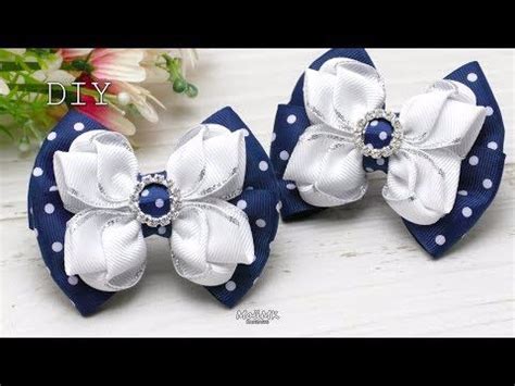 Школьные бантики из репсовых лент DIY Cute Bows - YouTube | Ленточные ...