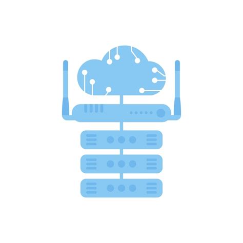 Premium Vector Servers Connected To The Router Iot And Automation