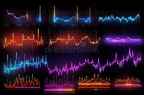 Generative Ai On Theme Modern Musical Wave Equalizer Showing Volume On Abstract Background Stock