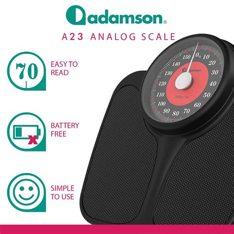 Механичен кантар Adamson 160 кг макс Противоплъзгащ Аналогов Emag Bg