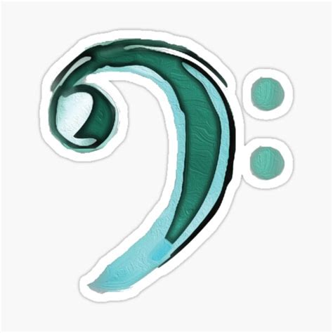 Bass Clef 2 Sticker For Sale By Piesdesignart Redbubble