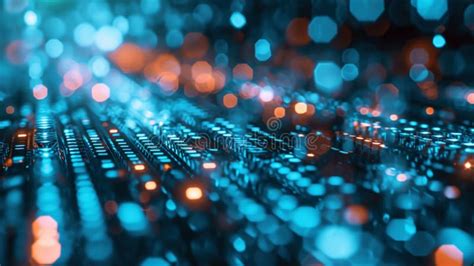 Quantum Cryptography Concept Blurred Background Technology Concept Of Secure Communication