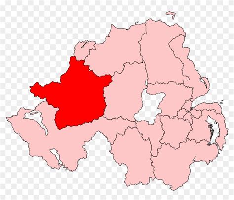 West Tyrone Ni Constituency Map Vector Clipart 4384104 Pikpng