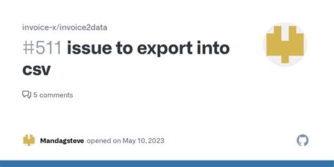 issue to export into csv · issue 511 · invoice x invoice2data · github