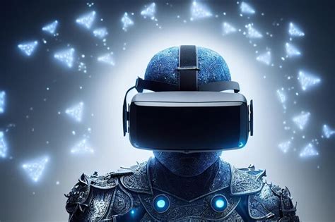 Premium Photo Portrait Of Cyber Wizard In Armor Wears Science Fiction
