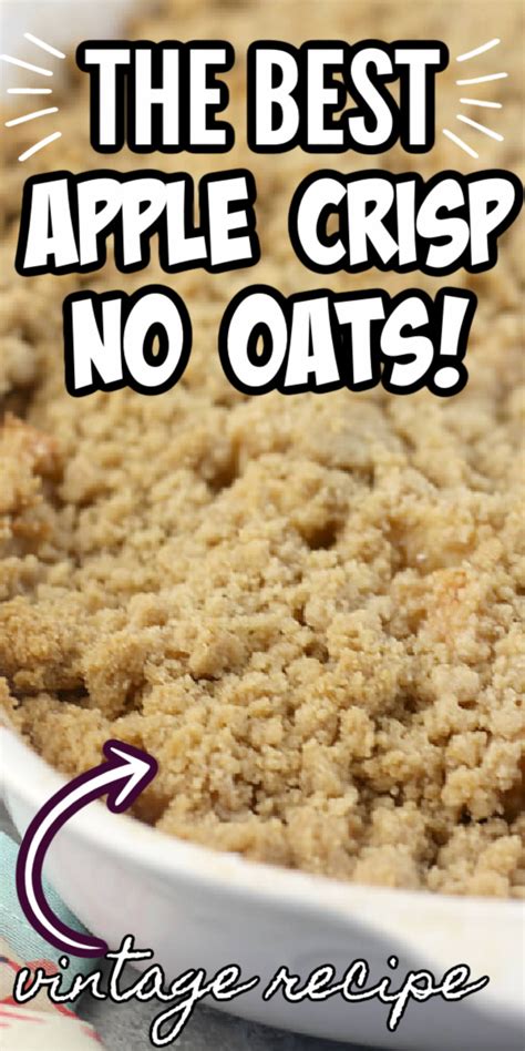 Apple Crisp Without Oats Brown Sugar Streusel Topping
