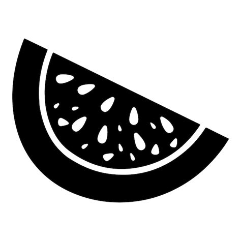 색 배경에 수박 조각 실루 클리파트 프리미엄 벡터