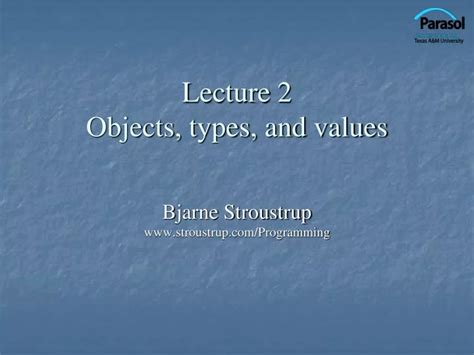 Ppt Lecture 2 Objects Types And Values Powerpoint Presentation