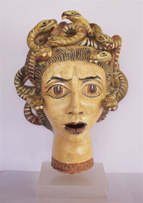 Medusa Head Snake Haired Gorgon Symbol Of Natural Cycle Of Birth