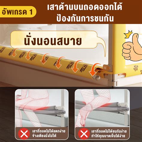 Annie ที่กั้นเด็ก 6ฟุต ที่กั้นเด็กไม่เจาะ ที่กั้นเตียง ที่กั้นเตียงเด็ก