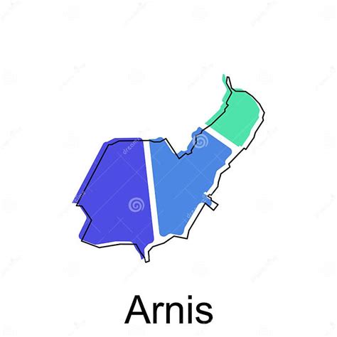 Map Of Arnis Vector Design Template National Borders And Important