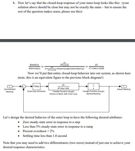 B Now Lets Say That The Closed Loop Response Of