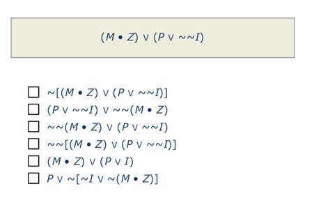 Solved 1 This Is For A Symbolic Logic Class Which Of These Chegg Com