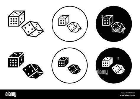 Ludo Dice Icon Logo Sign Vector Outline In Black And White Color Stock Vector Image And Art Alamy